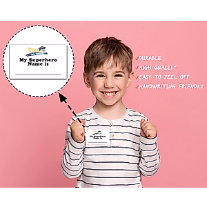 What's Your Superhero Name Game - Super Hero Birthday Party Games for Boys - Family School Classroom Activity - 1 Standing Sign and 30 Stickers - Kids Superhero Party Supplies Decorations(08)