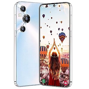 VSMOX 2023 Upgrade Mobile Phones S30Ultra, Mobile Phone 8GB 256GB/128GB, 8000mAh, Android 13, 6.53in HD, 108MP 50MP, 3 Cards Slots, 5G Dual Sim Free Unlocked,White-8GB~256GB