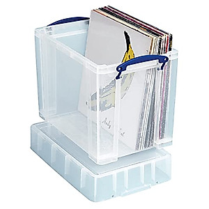 Really Useful Box Plastic Storage Box, Clear, 19 XL Litre (19CXL)