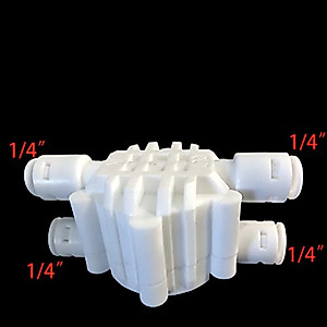 Wesell 1/4 Inch Tube Automatic Shut Off Valve Connector Push to Quick Connect Fittings for Reverse Osmosis Water ¼inchAutomatic Shut Off Valve