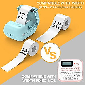 Label Maker Machine with Tape Barcode Label Printer - Mini Portable Bluetooth Thermal labeler for Address Clothing Jewelry Retail Barcode Small Business Home Office Compatible Phones &PC(Blue)