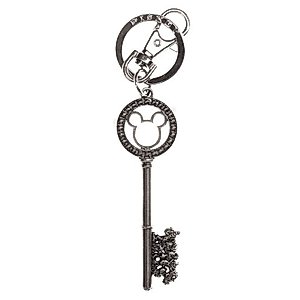 Disney Silver Master Key with Gem Beads Pewter Key Ring