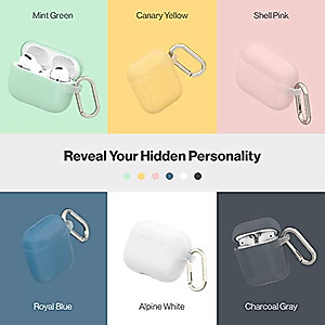 RhinoShield Case with Carabiner Compatible with Apple [AirPods Pro] | Military Grade Drop Protection, Scratch Resistant, Wireless Charging - [Shell Pink, Standard Set]