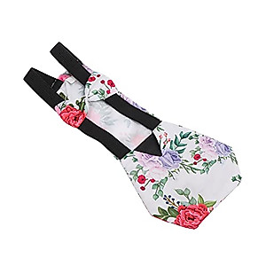 Pet Chicken Diapers,Chicken Goose Duck Loose Tight Belt Diapers Poop Pocket Diapers Peony Flower Pattern for Poultry Pet Used(L)