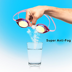 DARIDO Swim Goggles, Swimming Goggles 2 Pack Anti Fog UV Protection No Leaking for Adult, Men, Women, Youth