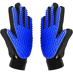 Pet Hair Grooming Gloves - Gentle Pet Hair Deshedding glove and Bath Tool