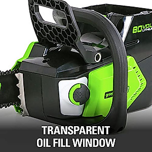 Greenworks Pro 80V 16" Brushless Cordless Chainsaw with 2.0Ah Battery & Charger Included (CS80L211)