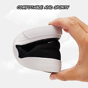 Toandon Girls Boys Kids Sneakers Loafer Shoes Slip On Toddler Sequins Glimmer Glitter Canvas Sparkle Low Top Non Slip Rubber Sole Lightweight Breathable Walking Outdoor Fashion Casual Black Size 2