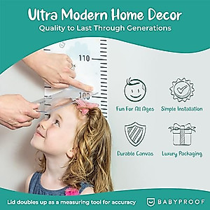 Growth Chart for Kids by Baby Proof - Measuring Height Chart and Kids Decor! Meaningful Memories Through Kid Size Chart Measurement. Leafy Growth Chart Ruler for Wall with Wooden Keepsake Box