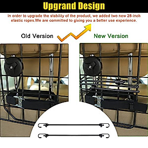 Gtongoko Dog Car Barriers for SUVs, Vehicles, Cars, & Trucks, Adjustable Heavy-Duty Wire Mesh Pet SUV Barriers Universal-Fit, Dog Car Guard, Car Accessories Safety Travel