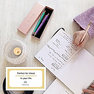 MESMOS Pastel Pens, Mindfulness Gifts, Inspirational Fancy Pens for Women, Wellness & Spiritual Gifts, Self Love Self Care Gifts, Journaling Pens, Cute Pen Set, Luxury Pretty Pens, Relaxing Gifts