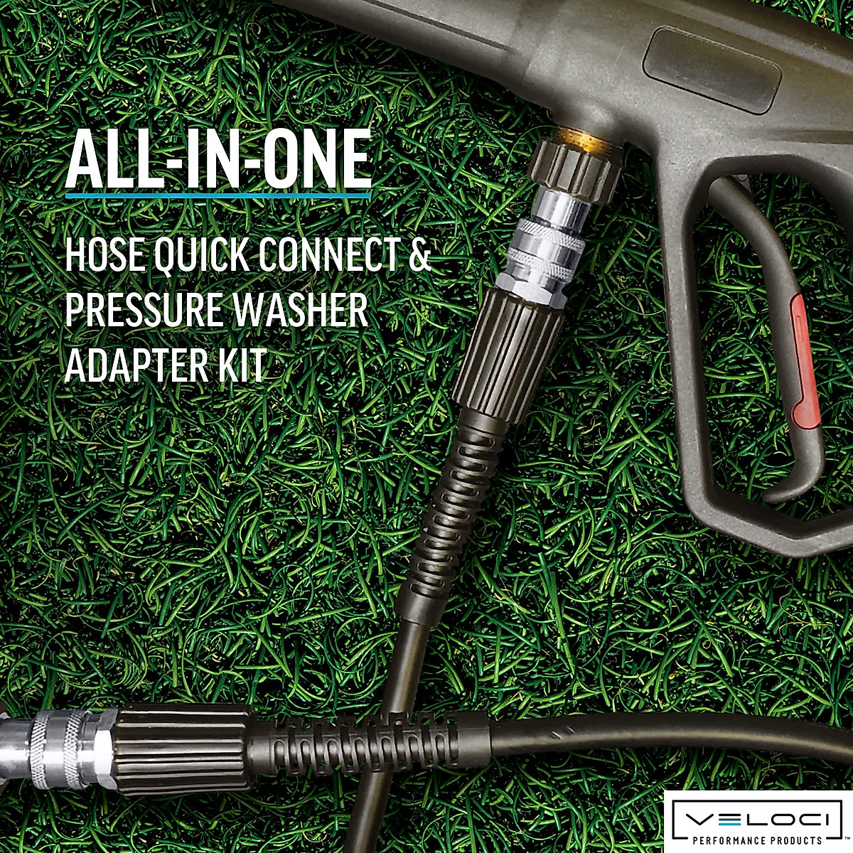 MTM Hydro Stainless Steel Pressure Washer 7-piece Hose Adapter Kit for use with Foam Cannons, Pressure Washers and Hoses