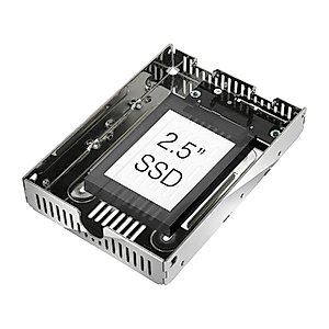ICY DOCK Open Air 2.5” to 3.5” SAS / SATA (22pin) HDD & SSD Converter / Mounting Kit for Internal 3.5" Drive Bay | EZConvert Air Lite MB482SP-3B