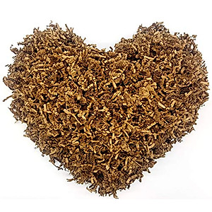 MRMX (1/2 Pound 8 oz natural Tan Kraft Crinkle Cut Paper Shred Filler for Gift Wrapping & Basket Filling Comes In a Reclosable Poly Zip Lock Bag