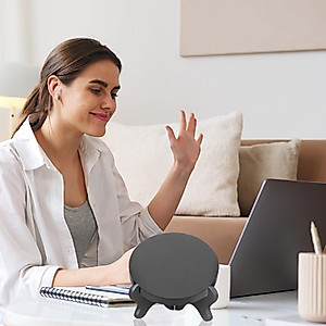 VOSAREA Obsidian Scrying Mirror Natural Black Obsidian Stone Circle Disc Round Plate Feng Shui Mirror for Office Home Desk Decor Crafts