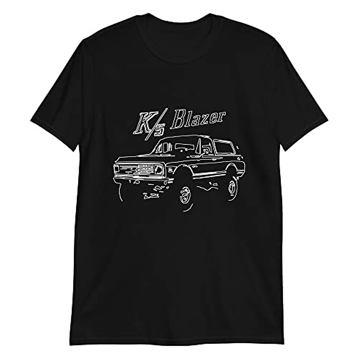 1971 Chevy K5 Blazer Owner Outline Art Short-Sleeve Unisex T-Shirt Black