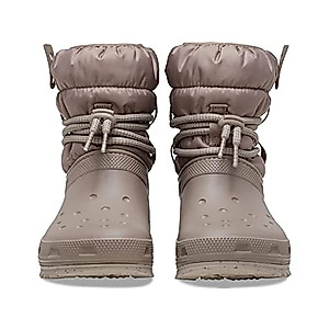 Crocs Women's Classic Neo Puff Luxe Winter Boots Snow, Mushroom, Numeric_10