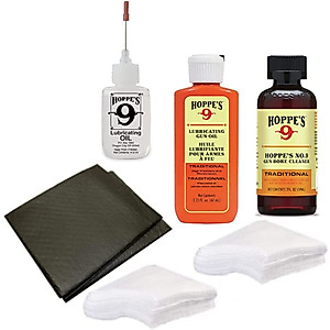 Gun Cleaner with Gun Oil Needle Applicator, Refill, WM Cotton Patches and Absorbent Cleaning Pads