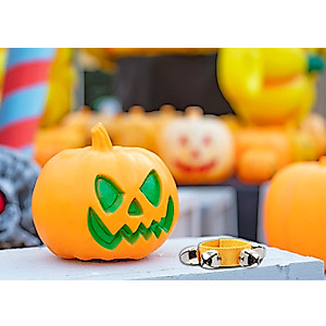 PENTA ANGEL 3Pcs Halloween Wrist Band Jingle Bells Bracelet Musical Instruments for Party Favors Costume Supplies (Black, Orange, Purple)