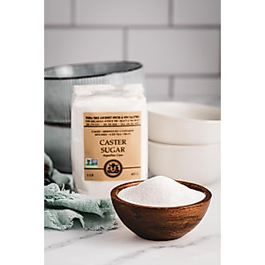 India Tree Superfine Caster Sugar, 1.75 Pound, Fine Sugar for Cakes, Meringues, Custards, Mouses, Iced Tea & Fruit