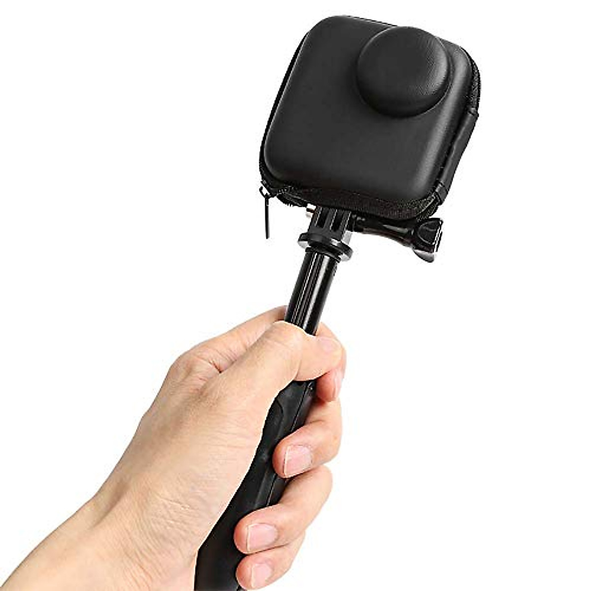 ULBTER Mini Storage Bag Case for GoPro MAX Waterproof 360 Camera + Rubber Lens Cap Cover, Carrying Portable Boxes Accessory for Go pro Max [2+1 Pack]