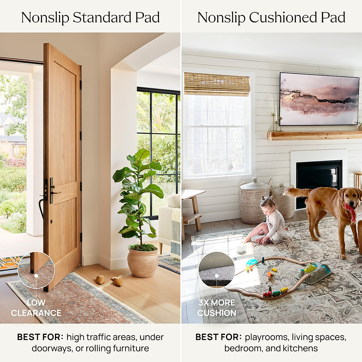 RUGGABLE x Jonathan Adler Washable Rug - Perfect Modern Area Rug for Living Room, Bedroom, Kitchen & Dorm Room - Stain & Water Resistant - Durable, Inkdrop Black/Ivory 2'x3' (Standard Pad)