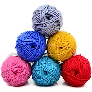 Double Knitting Yarn 25G Crochet Yarn Craft Making Knitting Yarn Balls Perfect for Arts & Crafts Random Color Dependable Performance Black