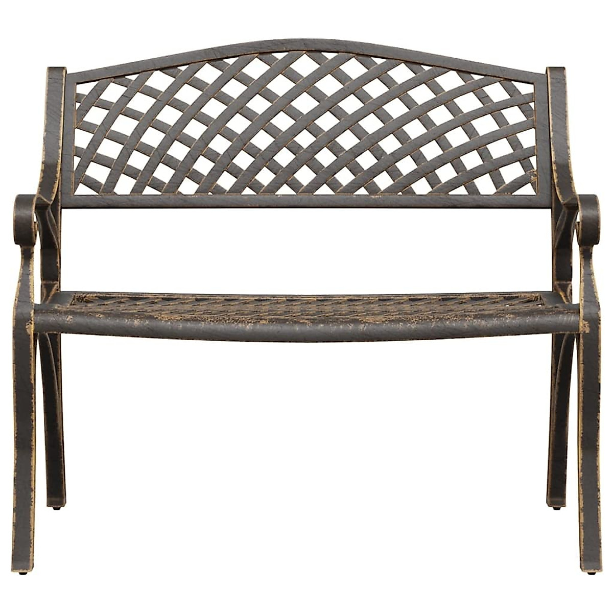 WEHUOSIF Patio Bench 40.2" Cast Aluminum,Back Chair,Garden Bench, Backyard Benches,Yard Bench,Park Bench,Farmhouse Bench,Outdoor Furniture,for Patio, Porch, Backyard, Bronze