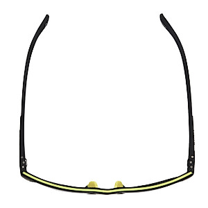 Ironman 2003 Way Sport Sunglasses for Men, Black/Yellow, 56mm