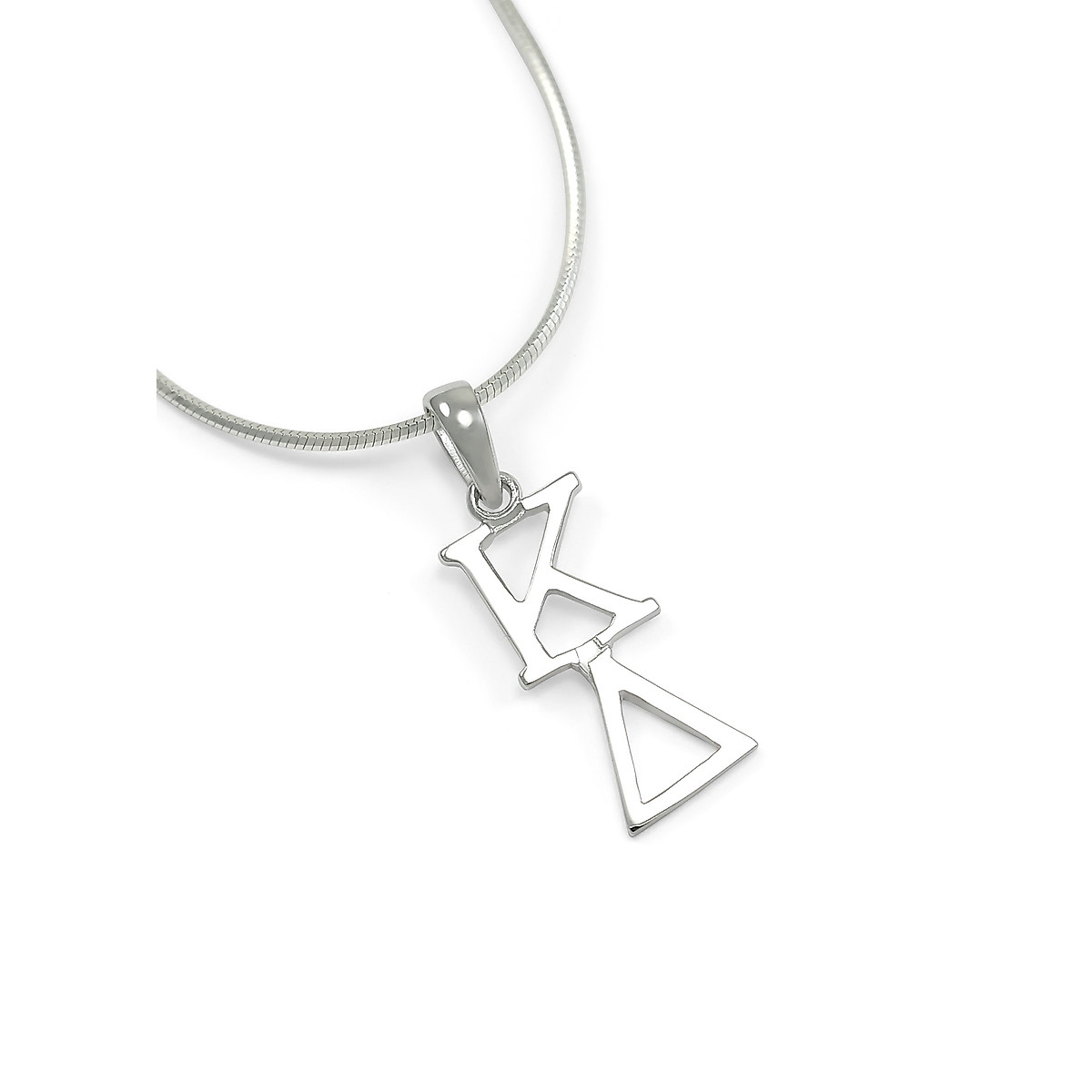 The Collegiate Standard Kappa Delta Sterling Silver Lavaliere Pendant
