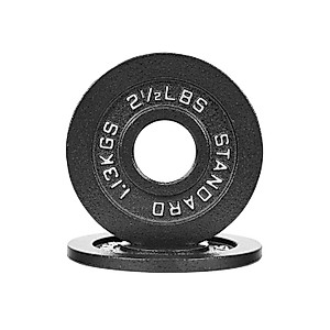 Steel Olympic Plates 2.5lb Pair - Olympic Standard Premium Coated 2x 2.5 Pound Weights for Weight Lifting
