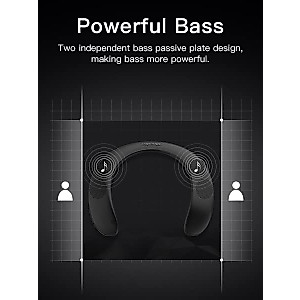 Megadream Wireless 3D Stereo Sound Neck Wearable Speaker with Bluetooth Adapter Transmitter for PS5, Free Up Your Hands & Ears