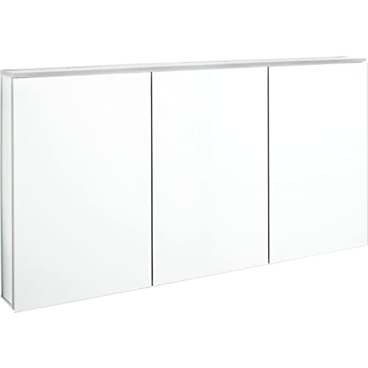 Signature Hardware 950613-53 Pallas 53" x 27-5/8" Lighted Frameless 3 Door Medicine Cabinet with Tunable LED and Electrical Outlet