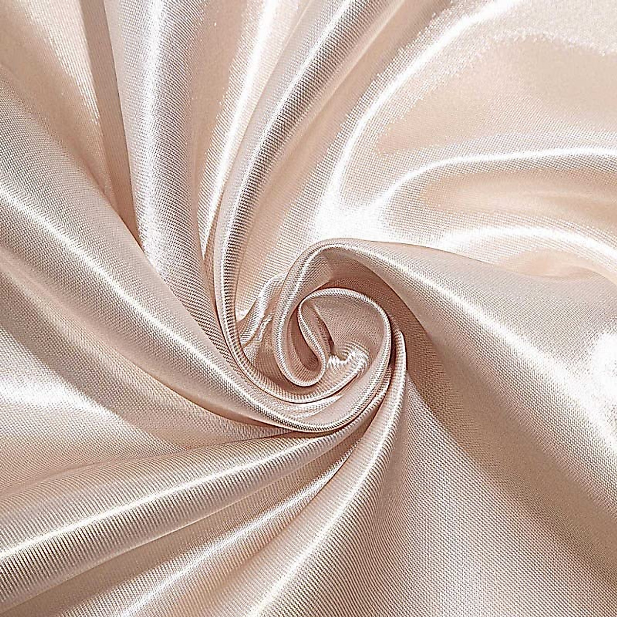 Beige 108" Satin Round Tablecloth