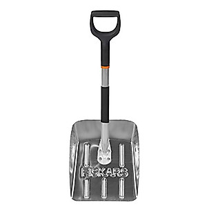 Fiskars 1000740 Snow Light Car Shovel, Black/Silver