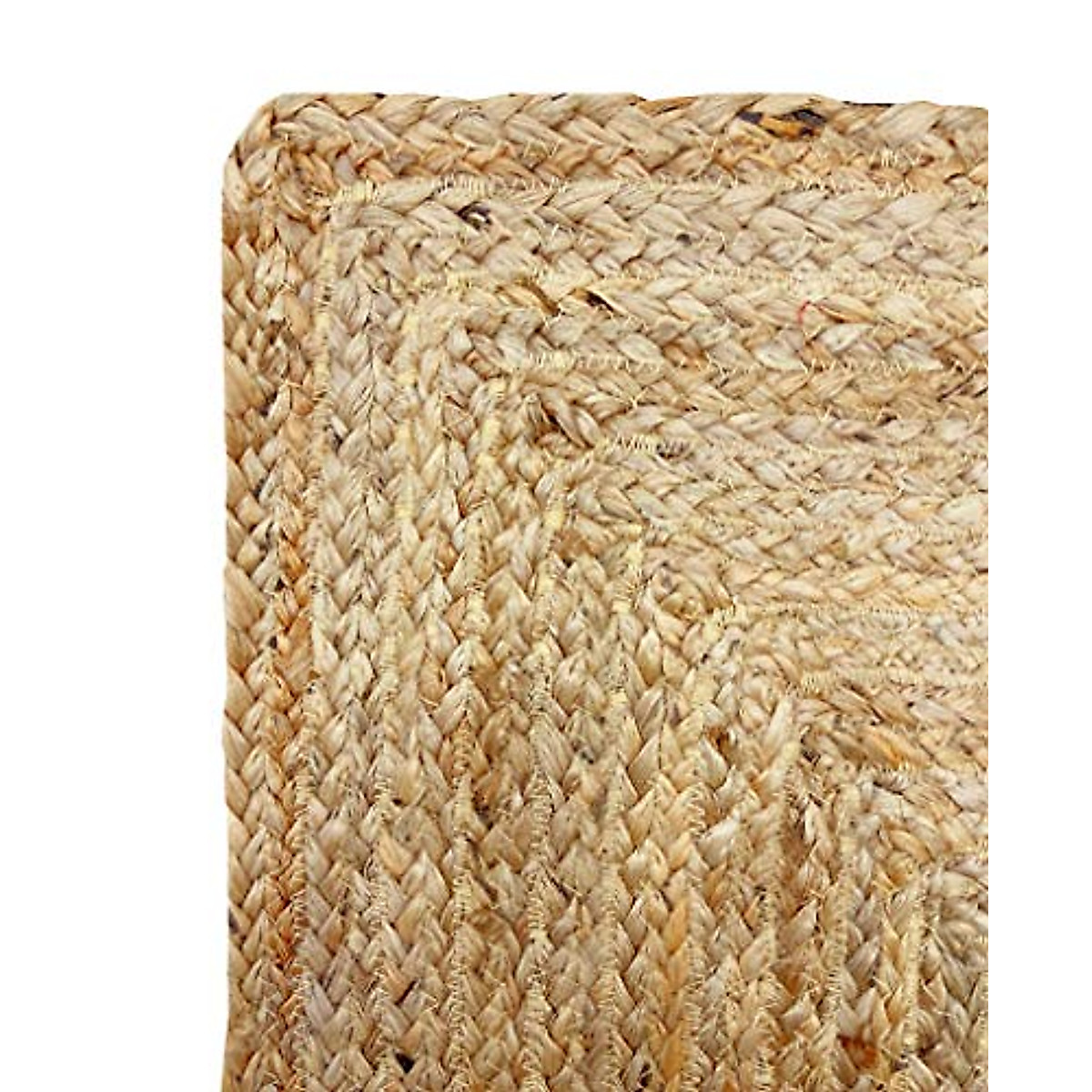 Hausattire Hand Woven Jute Braided Rug, 2'x3' - Natural, Reversible Farmhouse Accent Rugs for Living Room, Kitchen, Bedroom - 24x36 Inches