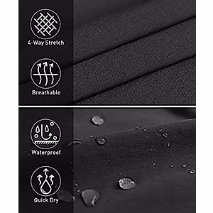 SANTINY Women's Hiking Cargo Shorts with 7 Pockets Lightweight Quick Dry 7 Inch Long Golf Shorts for Women Casual Summer (Black_L)