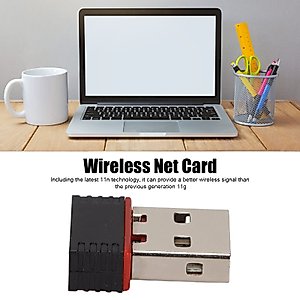 ASHATA Dongle, IEEE 802.11 n/g/b 2.4GHz Mini Network USB Adapter for PC Desktop Laptop, Support for Win2000/XP/Vista/Win7/for/for Linux