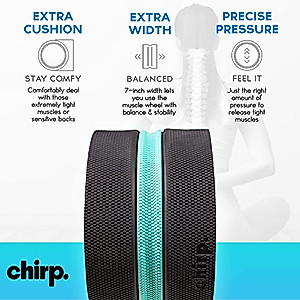 Chirp Wheel XL - Super Comfort Back Massage Roller, X-Large Back Stretcher with Extra Cushion, Wider, More Stable Base, and Sufficient Pressure, Back Cracking Device, Big Wheel Holds Up to 500 lbs.