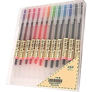 Premium Gel Ink Pen Fine Point Pens Ballpoint Pen 0.5mm for Japanese Office School Stationery Supply 12 Packs
