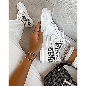 Reoxvo Dainty Gold Beaded Bracelets Jewelry Set for Women Trendy 14K Gold Paperclip Link Chain Bracelet Stack