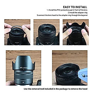 Tulip Flower Len Hood for RF 35mm F1.8 Macro is STM on EOS R6 R5 RP R Camera, Reversible Lens Shade, Compatible with 52mm Filters and 52mm Lens Cap