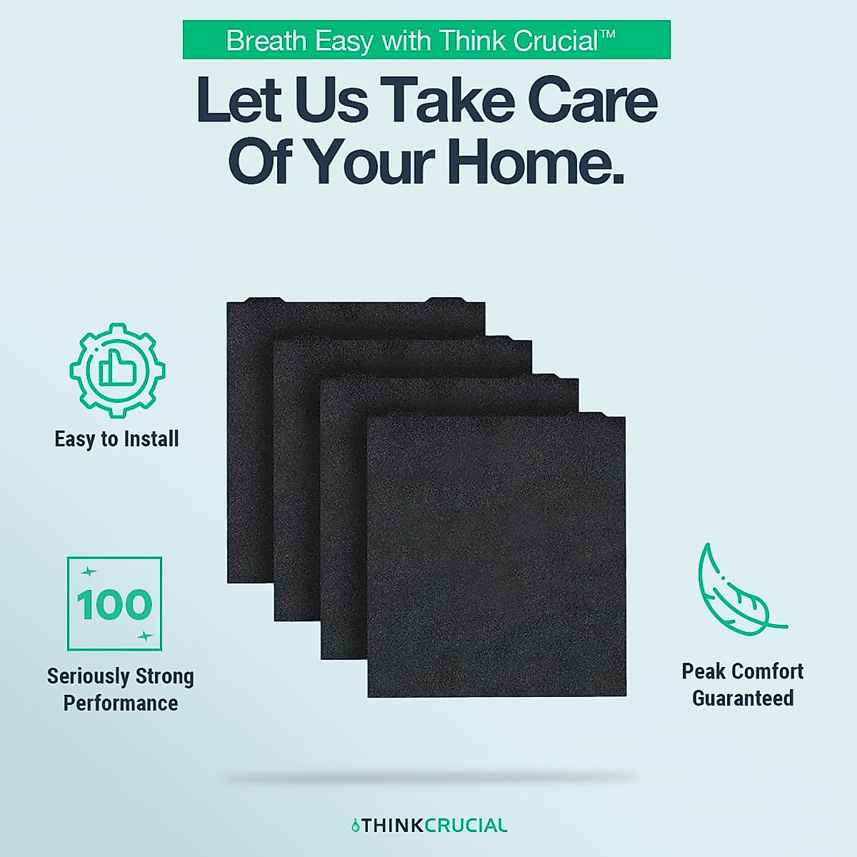 Crucial Air Replacement Carbon Air Filter - Compatible with Kenmore Part # 83378, Whirlpool 8171434, 8171434K – Fits Air Purifier Kenmore 295 Series, Whirlpool AP300, AP350, AP450, AP510 (1 Pack)