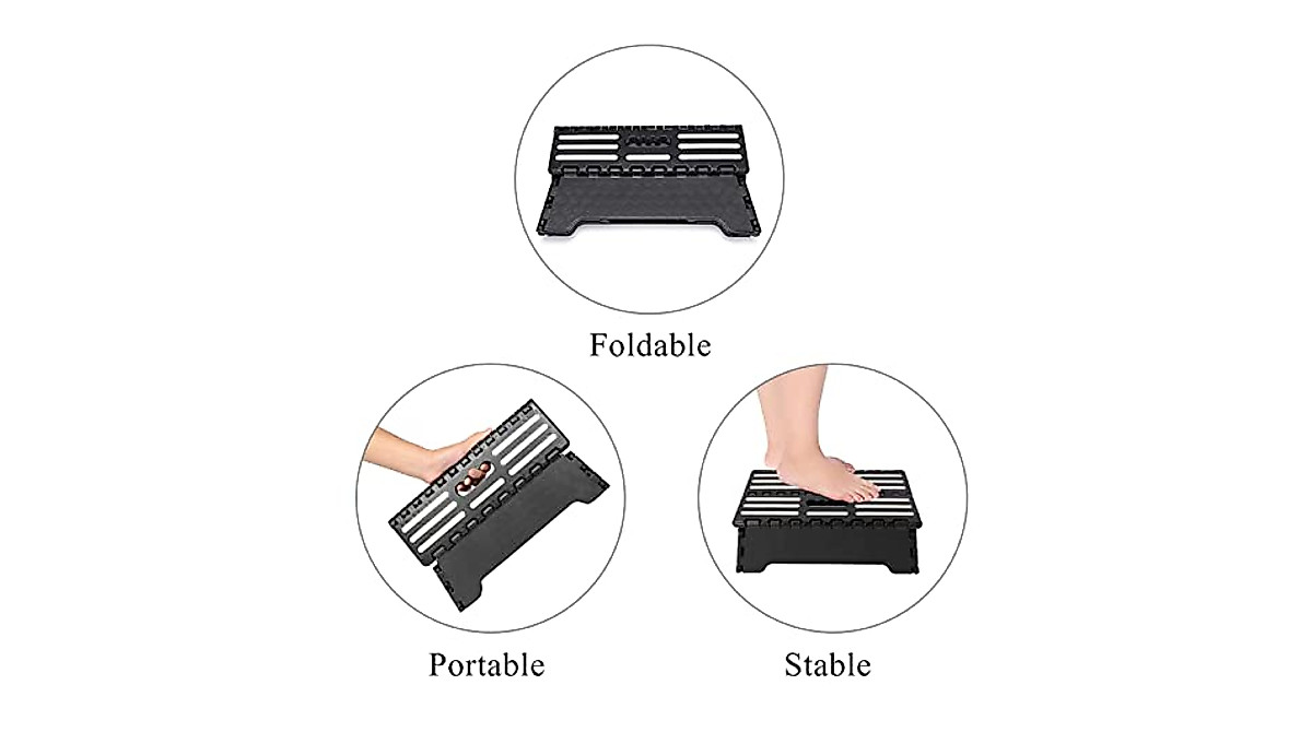 5-Inch Portable Folding Step Stool - Space-Saving Design