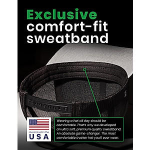 HAKA Buck Antler Embroidered Trucker Hat, Outdoor Hat for Men & Women, Adjustable Baseball Cap, Mesh Snapback, Golf Hat (Grey/Black)