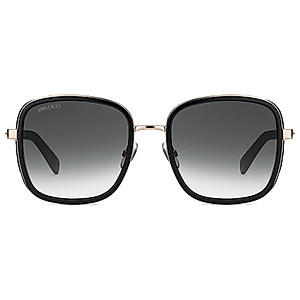 Jimmy Choo Elva/S 2M2 Black/Gold Elva/S Square Sunglasses Lens Category 2 Siz