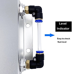 Peopop 1L Universal Aluminum Radiator Coolant Overflow Expansion Tank Recovery Water Tank Reservoir (Silver)