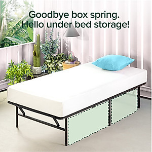 Zinus 8 Inch Ultima Memory Foam Mattress/Pressure Relieving/CertiPUR-US Certified/Bed-in-a-Box, Twin XL & SmartBase Tool-Free Assembly Mattress Foundation / 14 Inch Metal Plat, Twin XL