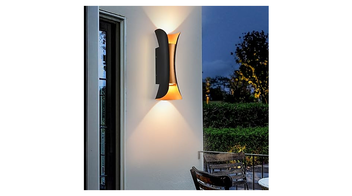 rosysky Outdoor Wall Light 30W LED Modern Exterior Light Fixture Black Aluminum Outdoor Sconces ...