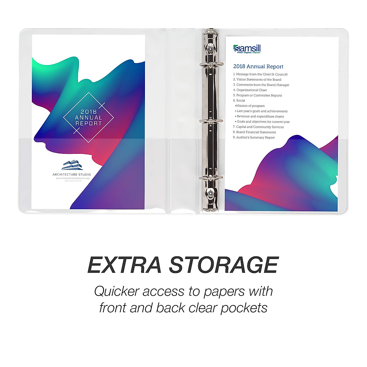 Samsill Economy 1 Inch Mini 3 Ring Binder, Made in The USA, Round Ring Binder, Non-Stick Customizable Cover, White, 6 Pack